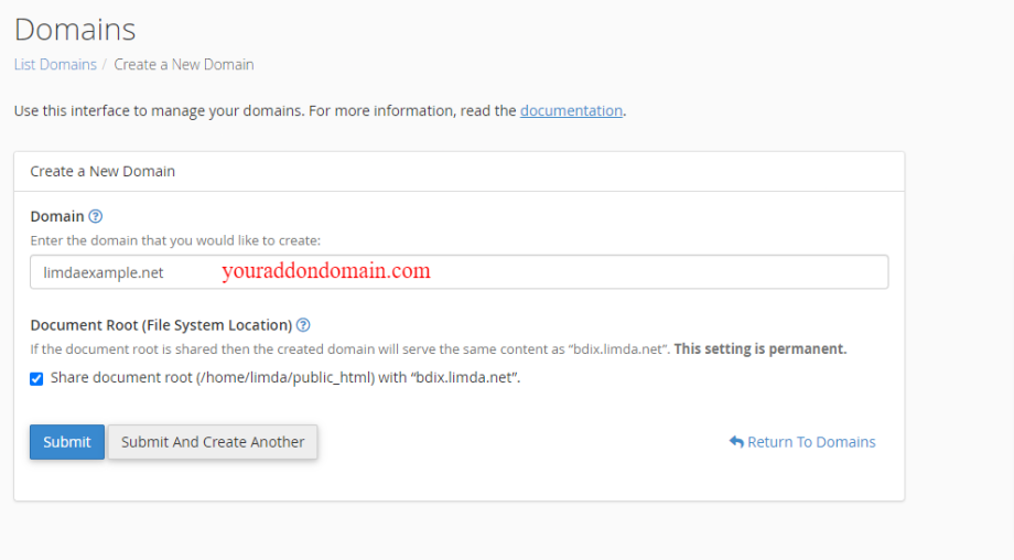 How to create a Addon Domain in cPanel – Knowledge Base | Limda Host